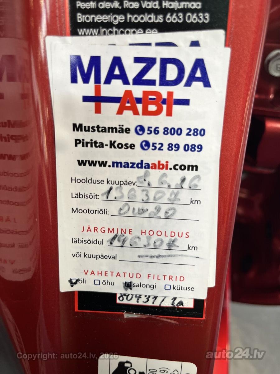 Red Mazda 3 2022 in Tallinn, with an engine capacity of 2.00 L and mileage of 136 thousand km for 18300 €, photo 13 on AUTOMOTO.COM.LV