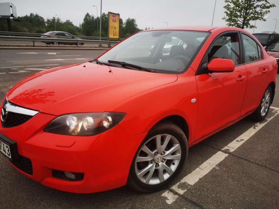 Sarkans Mazda 3 2008 Viļņa, ar dzinēja tilpumu 1.60 L un nobraukumu 235 tūkst. km par 1690 €, foto 5 vietnē AUTOMOTO.COM.LV