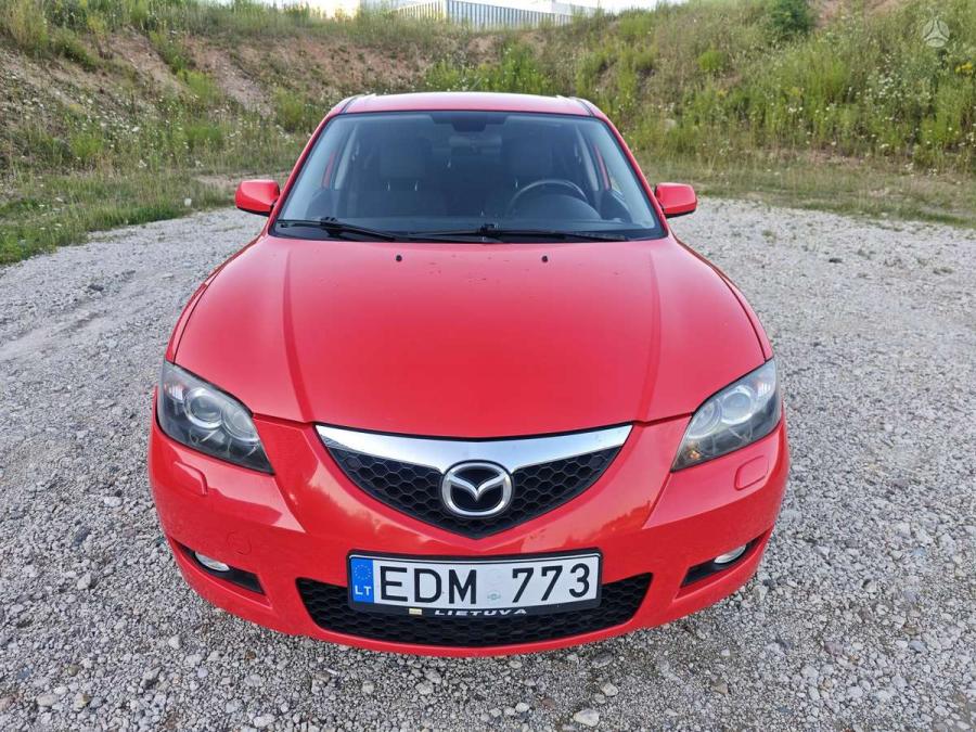 Sarkans Mazda 3 2008 Viļņa, ar dzinēja tilpumu 1.60 L un nobraukumu 184 tūkst. km par 1600 €, foto 4 vietnē AUTOMOTO.COM.LV
