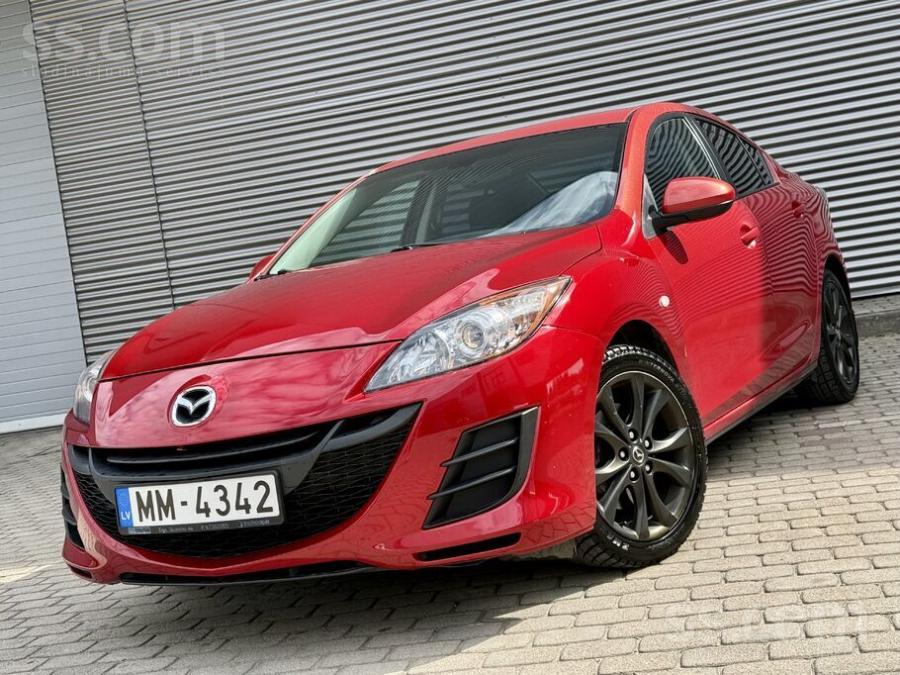 Red Mazda 3 2010 in Riga, with an engine capacity of 2.00 L and mileage of 234 thousand km for 1990 €, photo 1 on AUTOMOTO.COM.LV