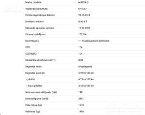 Sarkans Mazda 3 2014 Rīga, ar dzinēja tilpumu 2.20 L un nobraukumu 0 tūkst. km par 1300 €, foto 26 vietnē AUTOMOTO.COM.LV