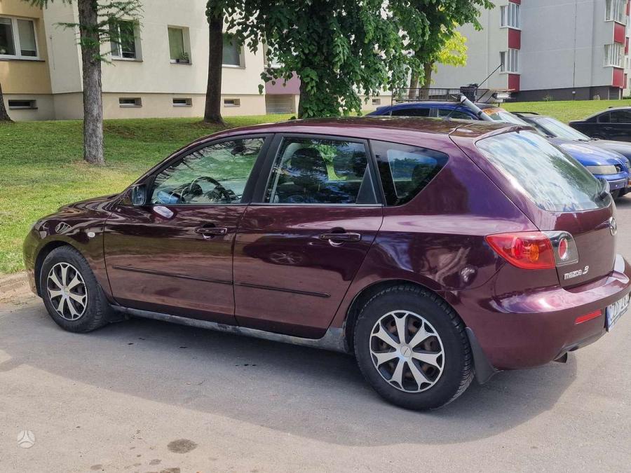 Violets Mazda 3 2007 Kauņa, ar dzinēja tilpumu 1.60 L un nobraukumu 147 tūkst. km par 1900 €, foto 5 vietnē AUTOMOTO.COM.LV