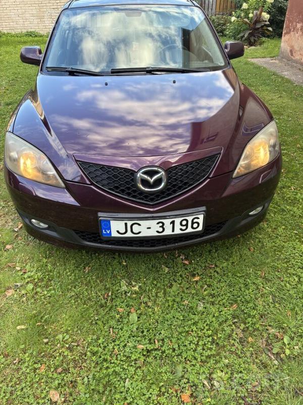 Violet Mazda 3 2008 in Riga, with an engine capacity of 1.60 L and mileage of 197 thousand km for 2000 €, photo 1 on AUTOMOTO.COM.LV