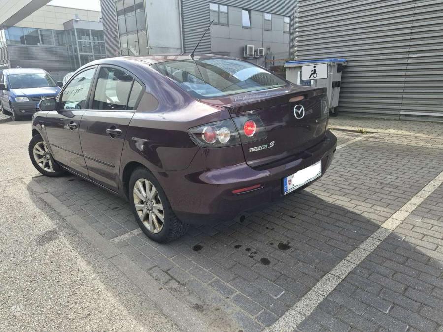 Violet Mazda 3 2007 in Vilnius, with an engine capacity of 1.60 L and mileage of 124 thousand km for 1950 €, photo 9 on AUTOMOTO.COM.LV