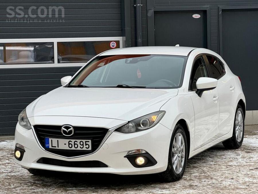 White Mazda 3 2015 in Riga, with an engine capacity of 2.20 L and mileage of 159 thousand km for 3950 €, photo 1 on AUTOMOTO.COM.LV