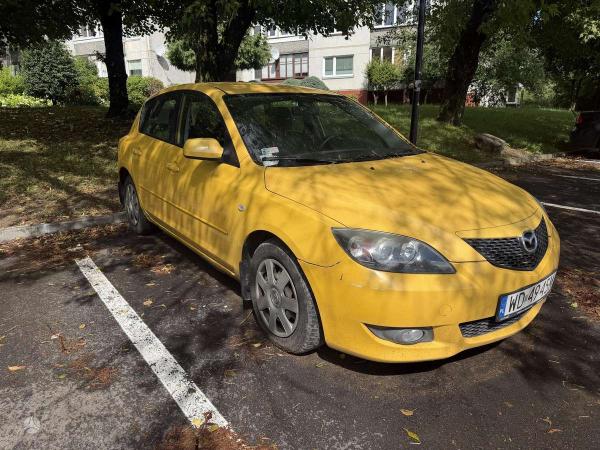 Желтый Мазда 3 2004 в Вильнюс, объемом двигателя 1.60 л и пробегом 156 тыс. км за 350 €, фото 2 на AUTOMOTO.COM.LV