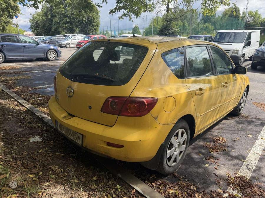 Dzeltens Mazda 3 2004 Viļņa, ar dzinēja tilpumu 1.60 L un nobraukumu 156 tūkst. km par 350 €, foto 4 vietnē AUTOMOTO.COM.LV
