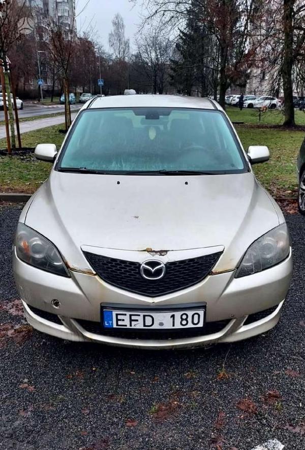 Dzeltens Mazda 3 2008 Viļņa, ar dzinēja tilpumu 1.60 L un nobraukumu 172 tūkst. km par 450 €, foto 3 vietnē AUTOMOTO.COM.LV