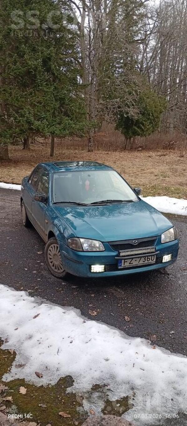 Синий Мазда 323 1998 в Валмиера, объемом двигателя 1.50 л и пробегом 283 тыс. км за 1200 €, фото 1 на AUTOMOTO.COM.LV