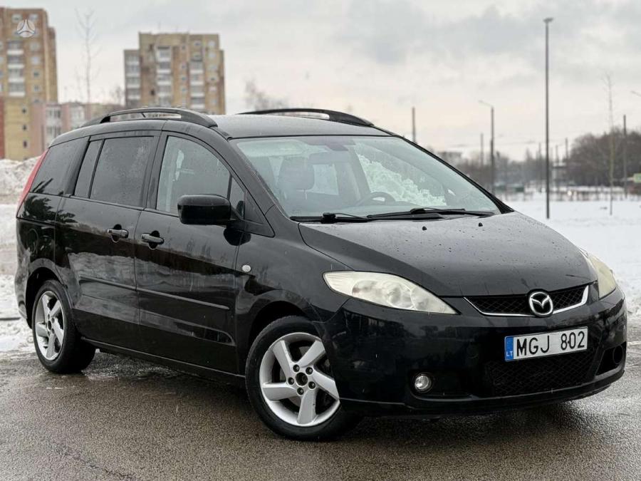 Black Mazda 5 2007 in Kaunas, with an engine capacity of 2.00 L and mileage of 375 thousand km for 1750 €, photo 1 on AUTOMOTO.COM.LV