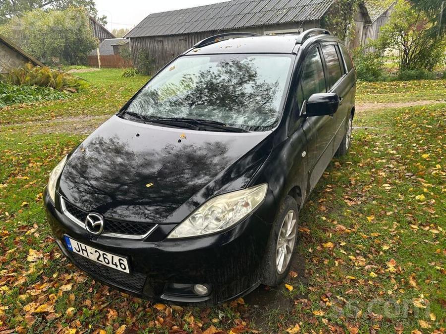 Black Mazda 5 2007 in Liepaja, with an engine capacity of 2.00 L and mileage of 206 thousand km for 1500 €, photo 1 on AUTOMOTO.COM.LV