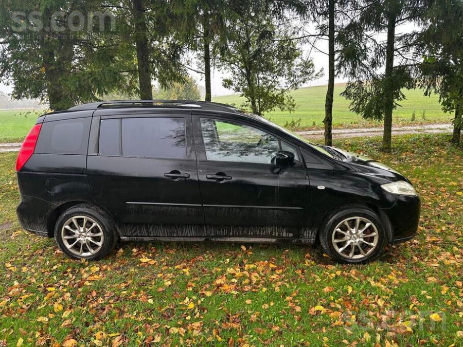 Black Mazda 5 2007 in Liepaja, with an engine capacity of 2.00 L and mileage of 206 thousand km for 1500 €, photo 3 on AUTOMOTO.COM.LV