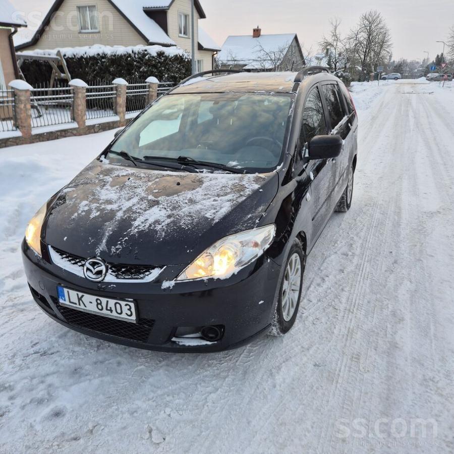 Black Mazda 5 2008 in Bauska, with an engine capacity of 2.00 L and mileage of 416 thousand km for 1500 €, photo 1 on AUTOMOTO.COM.LV
