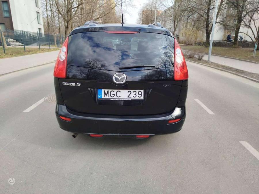 Black Mazda 5 2008 in Vilnius, with an engine capacity of 2.00 L and mileage of 260 thousand km for 1700 €, photo 7 on AUTOMOTO.COM.LV