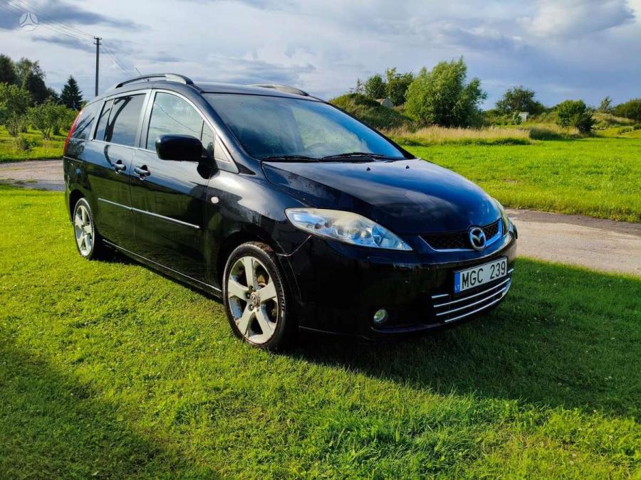 Black Mazda 5 2008 in Pasvalys, with an engine capacity of 2.00 L and mileage of 223 thousand km for 1600 €, photo 1 on AUTOMOTO.COM.LV