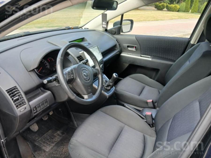 Black Mazda 5 2010 in Liepaja, with an engine capacity of 2.00 L and mileage of 115 thousand km for 2000 €, photo 3 on AUTOMOTO.COM.LV