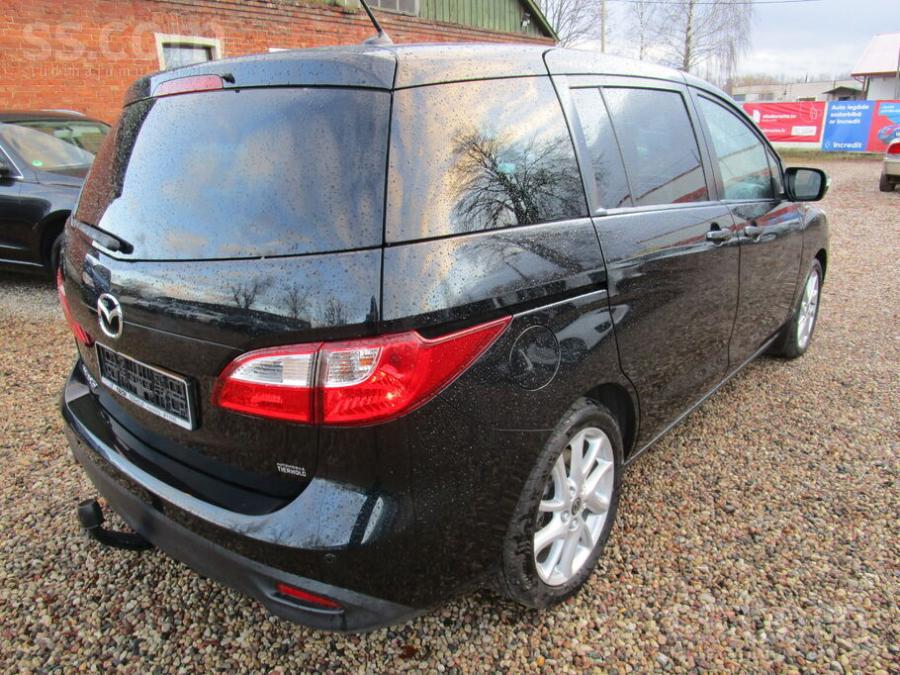 Black Mazda 5 2013 in Daugavpils, with an engine capacity of 1.60 L and mileage of 190 thousand km for 5990 €, photo 6 on AUTOMOTO.COM.LV
