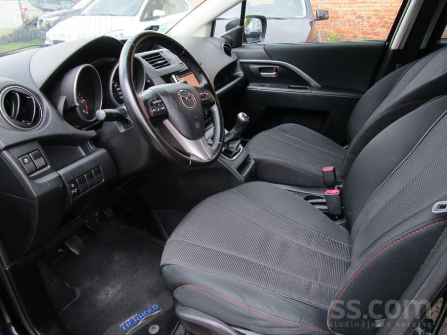 Black Mazda 5 2013 in Daugavpils, with an engine capacity of 1.60 L and mileage of 190 thousand km for 3990 €, photo 11 on AUTOMOTO.COM.LV