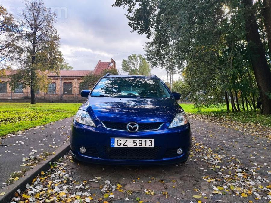 Blue Mazda 5 2007 in Riga, with an engine capacity of 2.00 L and mileage of 227 thousand km for 2200 €, photo 1 on AUTOMOTO.COM.LV
