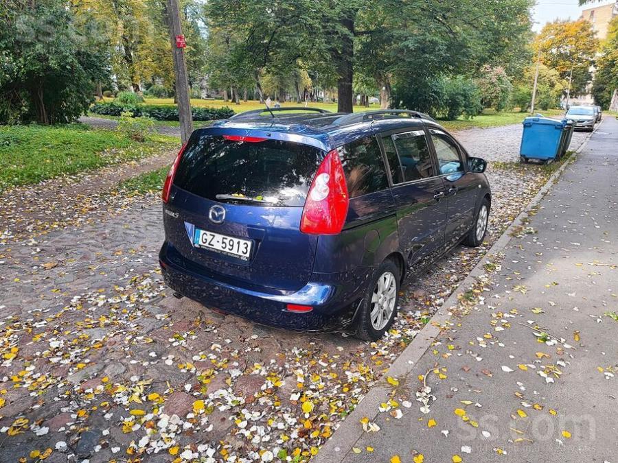 Blue Mazda 5 2007 in Riga, with an engine capacity of 2.00 L and mileage of 227 thousand km for 2200 €, photo 5 on AUTOMOTO.COM.LV