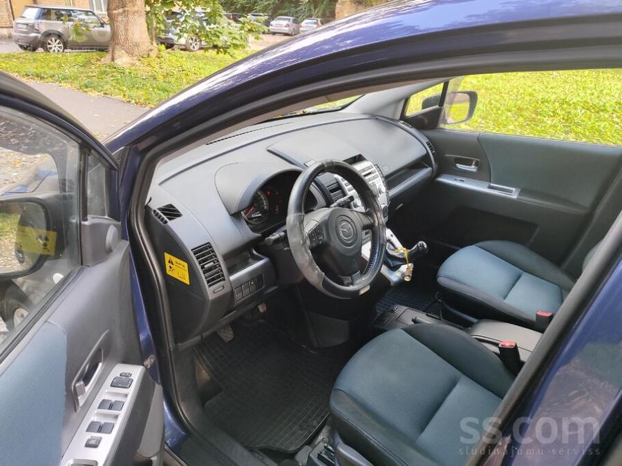 Blue Mazda 5 2007 in Riga, with an engine capacity of 2.00 L and mileage of 227 thousand km for 2200 €, photo 10 on AUTOMOTO.COM.LV