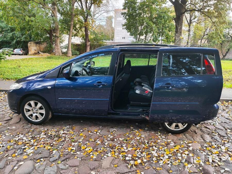 Blue Mazda 5 2007 in Riga, with an engine capacity of 2.00 L and mileage of 227 thousand km for 2200 €, photo 12 on AUTOMOTO.COM.LV
