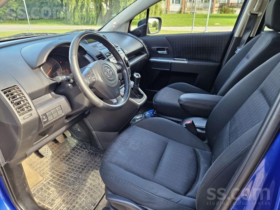 Blue Mazda 5 2009 in Liepaja, with an engine capacity of 2.00 L and mileage of 294 thousand km for 1850 €, photo 12 on AUTOMOTO.COM.LV