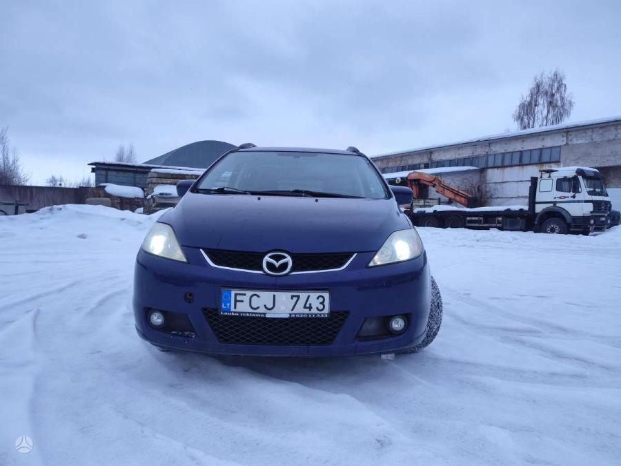 Blue Mazda 5 2007 in Jonava, with an engine capacity of 2.00 L and mileage of 345 thousand km for 500 €, photo 2 on AUTOMOTO.COM.LV