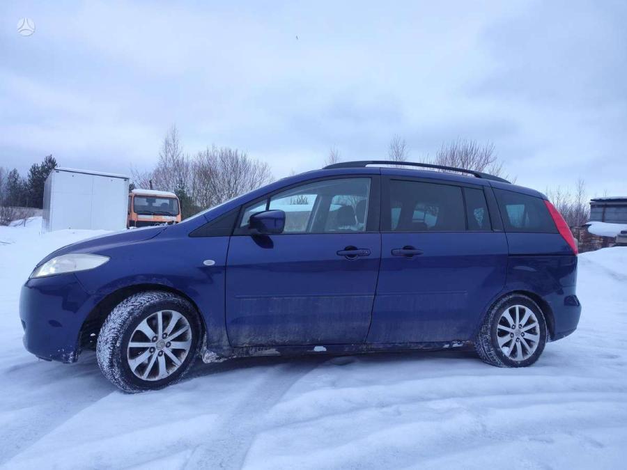 Blue Mazda 5 2007 in Jonava, with an engine capacity of 2.00 L and mileage of 345 thousand km for 500 €, photo 3 on AUTOMOTO.COM.LV