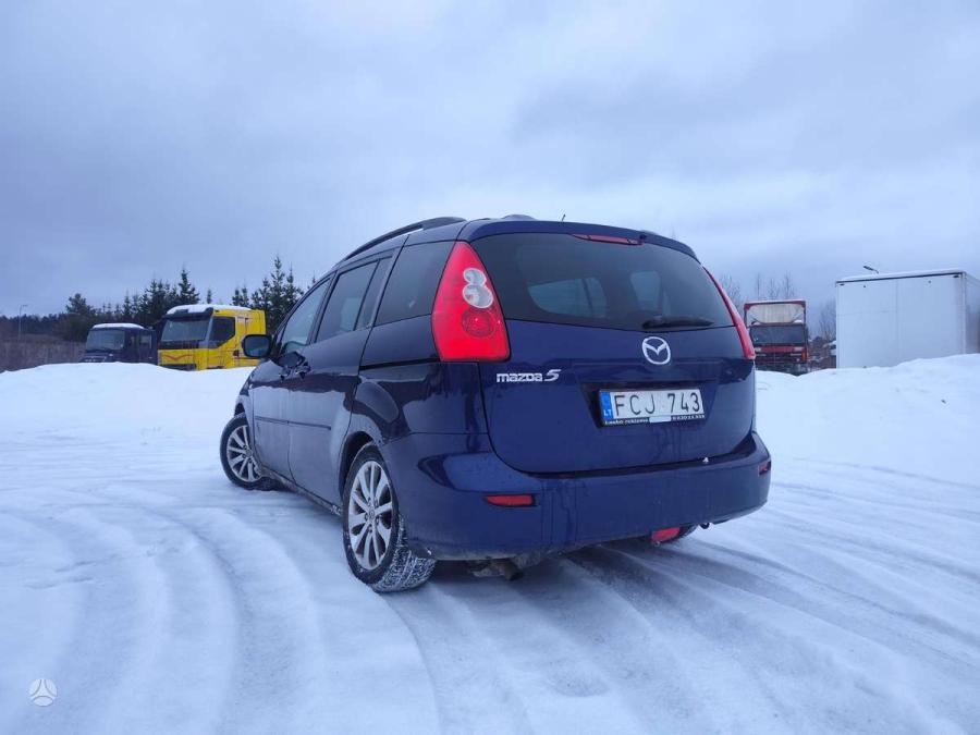 Blue Mazda 5 2007 in Jonava, with an engine capacity of 2.00 L and mileage of 345 thousand km for 500 €, photo 5 on AUTOMOTO.COM.LV