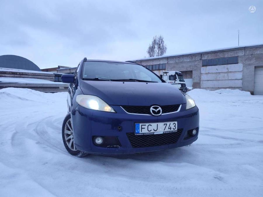 Blue Mazda 5 2007 in Jonava, with an engine capacity of 2.00 L and mileage of 345 thousand km for 500 €, photo 9 on AUTOMOTO.COM.LV