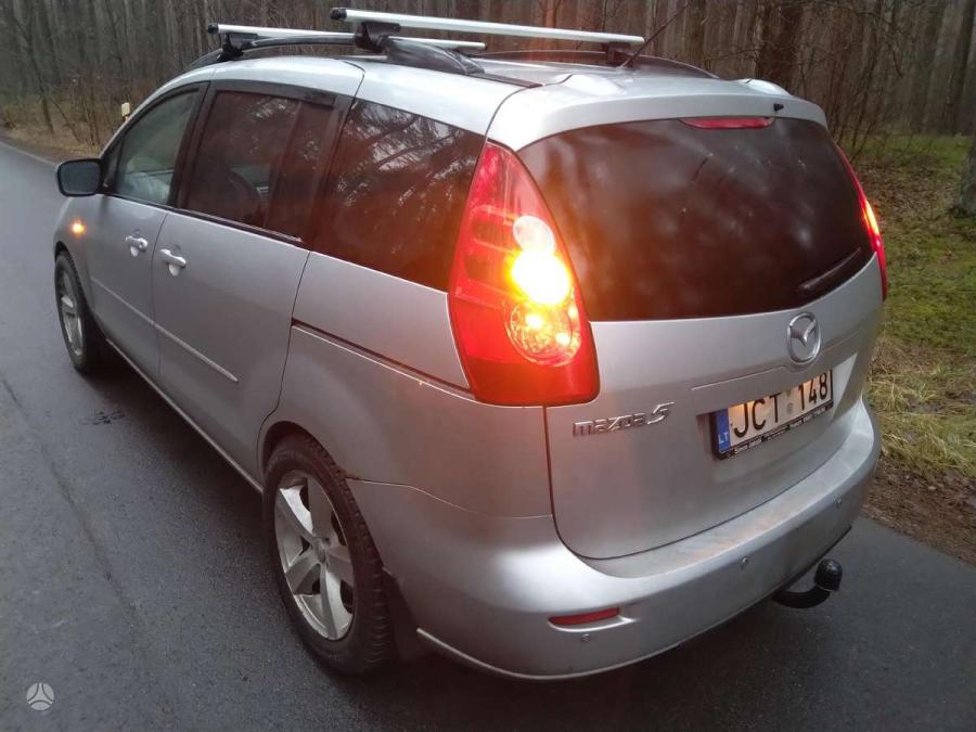 Pelēks Mazda 5 2007 Viļņa, ar dzinēja tilpumu 2.00 L un nobraukumu 213 tūkst. km par 1190 €, foto 2 vietnē AUTOMOTO.COM.LV