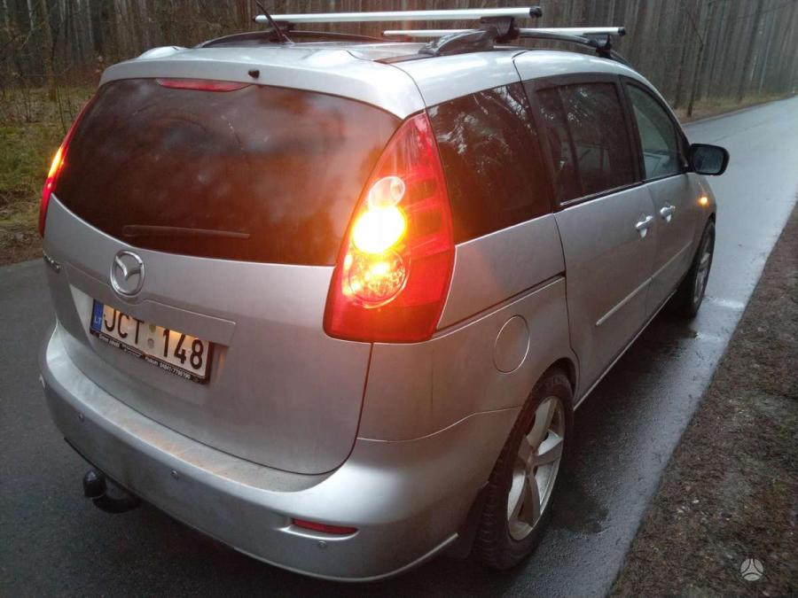 Pelēks Mazda 5 2007 Viļņa, ar dzinēja tilpumu 2.00 L un nobraukumu 213 tūkst. km par 1190 €, foto 3 vietnē AUTOMOTO.COM.LV