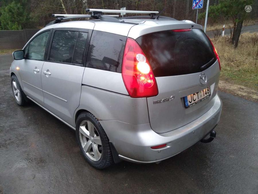 Pelēks Mazda 5 2007 Viļņa, ar dzinēja tilpumu 2.00 L un nobraukumu 213 tūkst. km par 1190 €, foto 18 vietnē AUTOMOTO.COM.LV