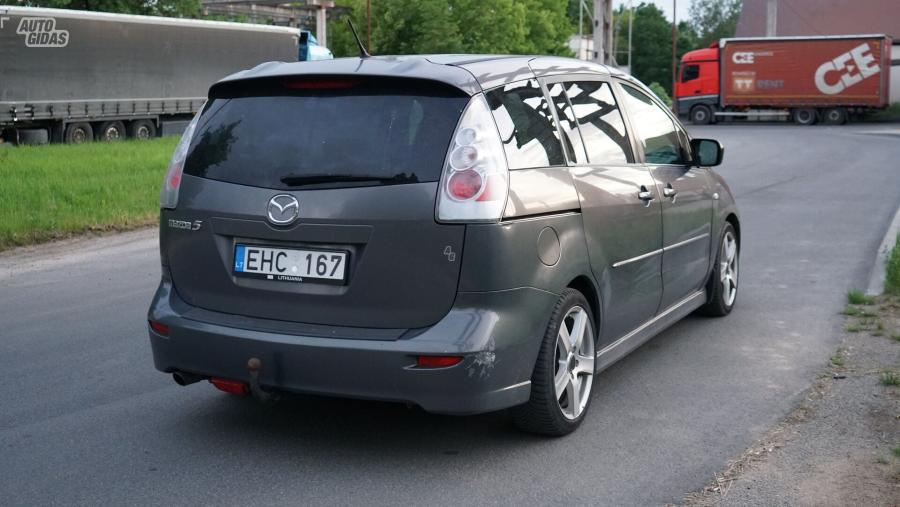 Grey Mazda 5 2007 in Siauliai, with an engine capacity of 2.30 L and mileage of 196 thousand km for 2100 €, photo 7 on AUTOMOTO.COM.LV