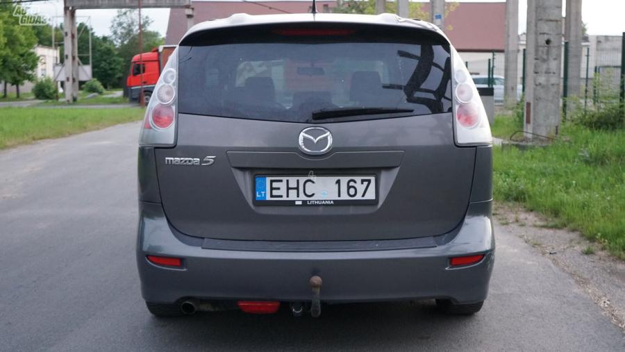Grey Mazda 5 2007 in Siauliai, with an engine capacity of 2.30 L and mileage of 196 thousand km for 2100 €, photo 9 on AUTOMOTO.COM.LV