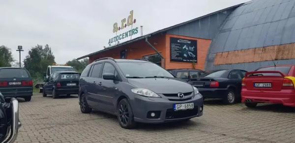 Pelēks Mazda 5 2007 Valmiera, ar dzinēja tilpumu 2.00 L un nobraukumu 369 tūkst. km par 1450 €, foto 1 vietnē AUTOMOTO.COM.LV
