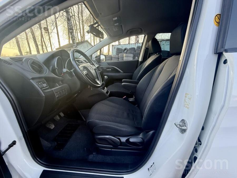 White Mazda 5 2015 in Riga, with an engine capacity of 1.60 L and mileage of 0 thousand km for 4990 €, photo 13 on AUTOMOTO.COM.LV