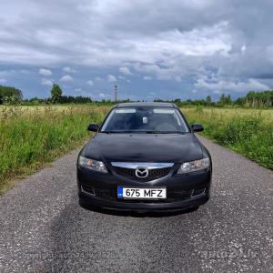 Black Mazda 6 2007 in Tallinn, with an engine capacity of 2.00 L and mileage of 202 thousand km for 1400 €, photo  on AUTOMOTO.COM.LV