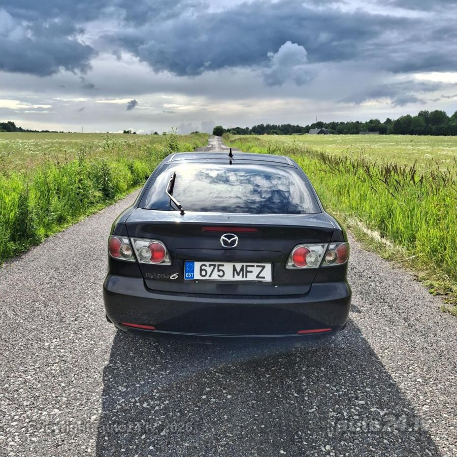 Black Mazda 6 2007 in Tallinn, with an engine capacity of 2.00 L and mileage of 202 thousand km for 1400 €, photo 5 on AUTOMOTO.COM.LV