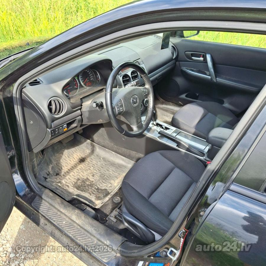 Black Mazda 6 2007 in Tallinn, with an engine capacity of 2.00 L and mileage of 202 thousand km for 1400 €, photo 7 on AUTOMOTO.COM.LV
