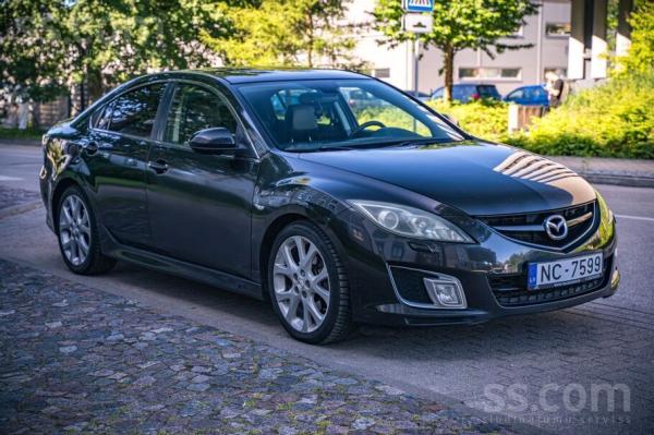 Black Mazda 6 2008 in Riga, with an engine capacity of 2.50 L and mileage of 279 thousand km for 990 €, photo 3 on AUTOMOTO.COM.LV