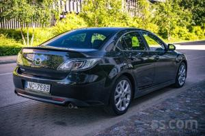 Black Mazda 6 2008 in Riga, with an engine capacity of 2.50 L and mileage of 279 thousand km for 990 €, photo 5 on AUTOMOTO.COM.LV