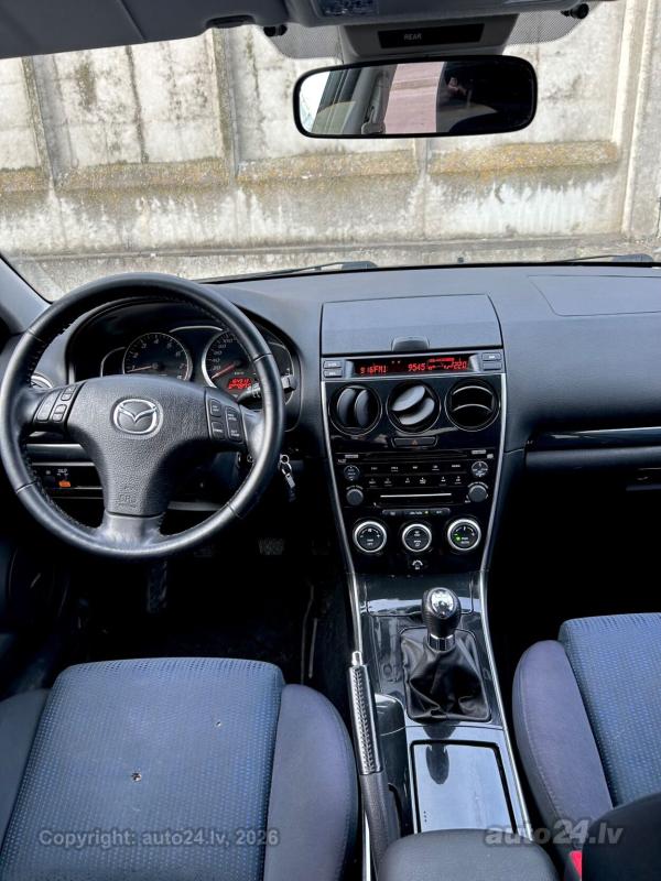 Black Mazda 6 2007 in Tallinn, with an engine capacity of 1.80 L and mileage of 165 thousand km for 590 €, photo 7 on AUTOMOTO.COM.LV