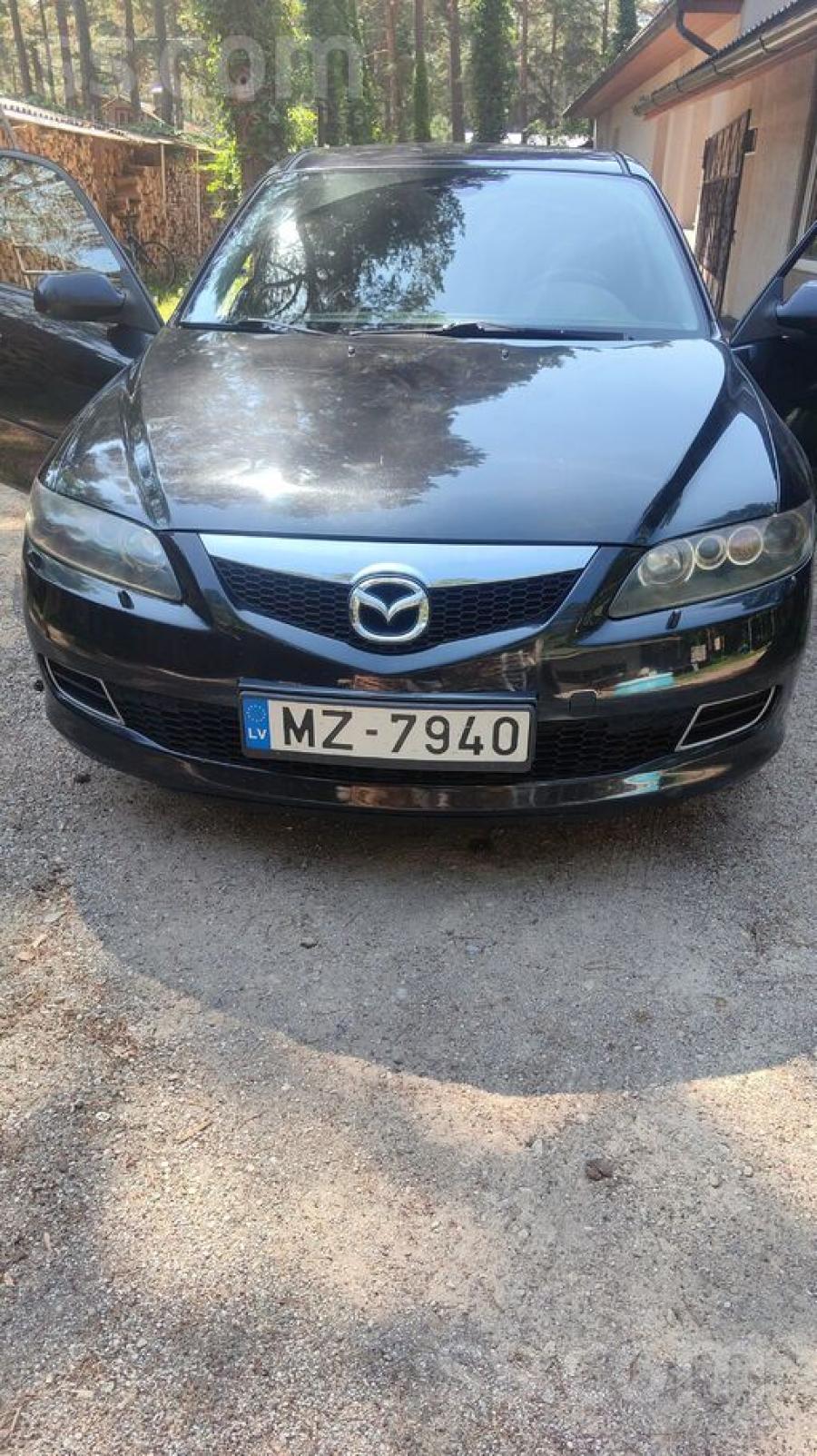 Черный Мазда 6 2007 в Вентспилс, объемом двигателя 2.00 л и пробегом 213 тыс. км за 900 €, фото 1 на AUTOMOTO.COM.LV