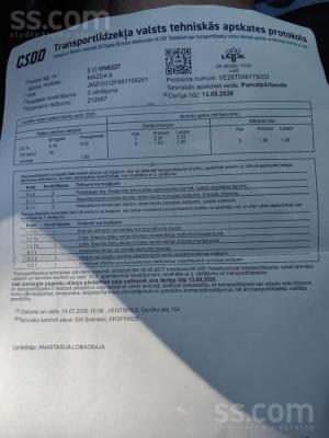 Черный Мазда 6 2007 в Вентспилс, объемом двигателя 2.00 л и пробегом 213 тыс. км за 900 €, фото 14 на AUTOMOTO.COM.LV