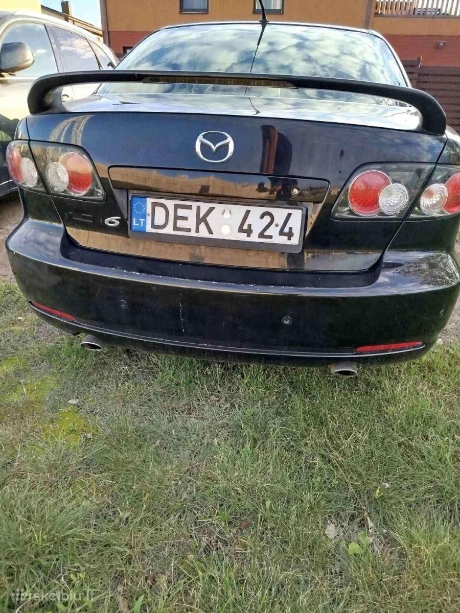 Melns Mazda 6 2007 Kauņa, ar dzinēja tilpumu 2.30 L un nobraukumu 270 tūkst. km par 550 €, foto 5 vietnē AUTOMOTO.COM.LV