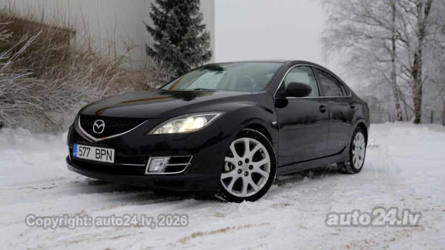 Black Mazda 6 2008 in Tallinn, with an engine capacity of 2.00 L and mileage of 310 thousand km for 2699 €, photo 1 on AUTOMOTO.COM.LV