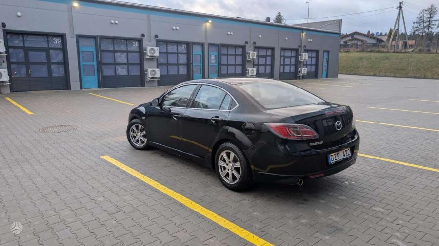 Black Mazda 6 2008 in Vilnius, with an engine capacity of 2.00 L and mileage of 175 thousand km for 1100 €, photo 7 on AUTOMOTO.COM.LV