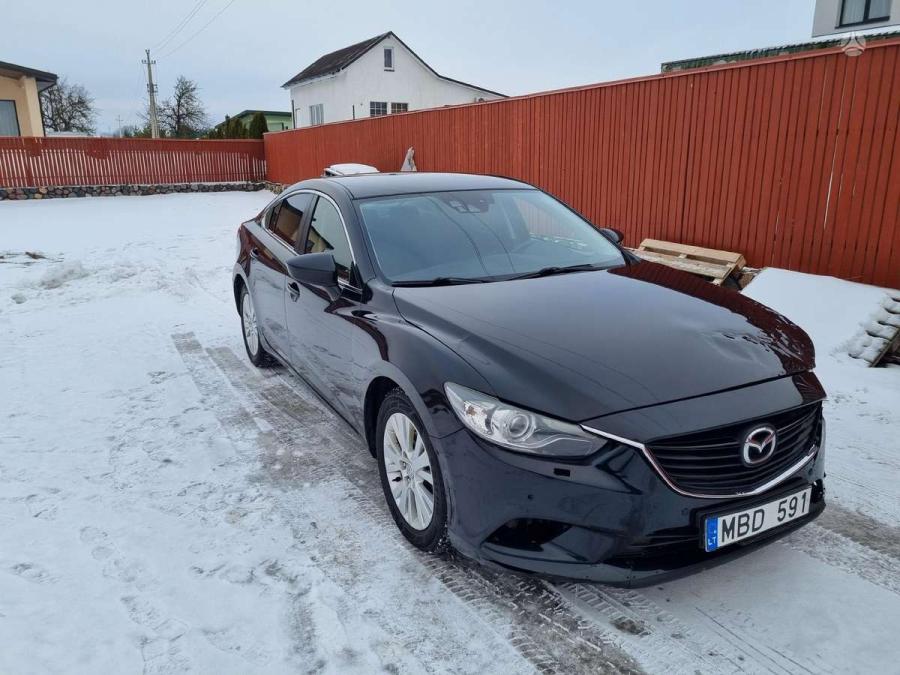 Black Mazda 6 2013 in Alytus, with an engine capacity of 2.19 L and mileage of 248 thousand km for 3200 €, photo 1 on AUTOMOTO.COM.LV